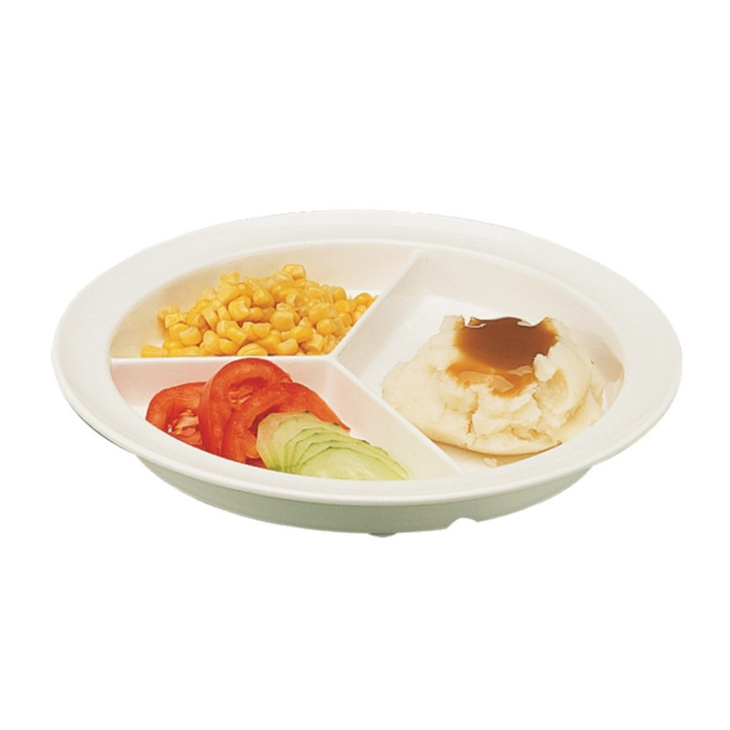 Assiette compartiment avec rebord - Aide technique repas - Tous Ergo