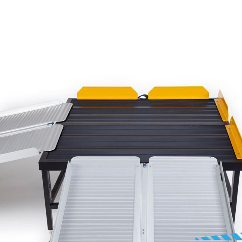 Plateforme d'accès réglable en aluminium - Rampe d'accès large