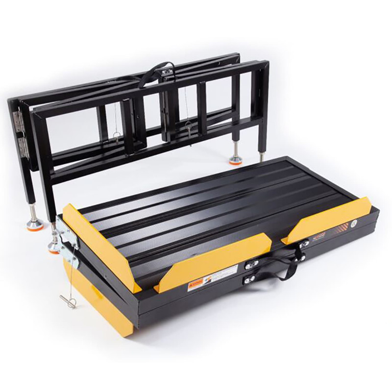 Plateforme d'accès réglable en aluminium - Rampe d'accès large