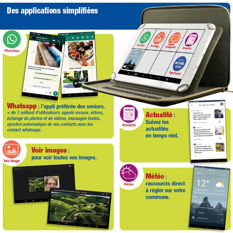 Téléphone-Tablette mobile XXL 10 pouces - Tous Ergo