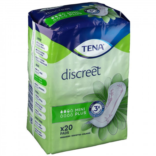 Tena Lady Discreet Mini Plus, 20 protections | Tous Ergo