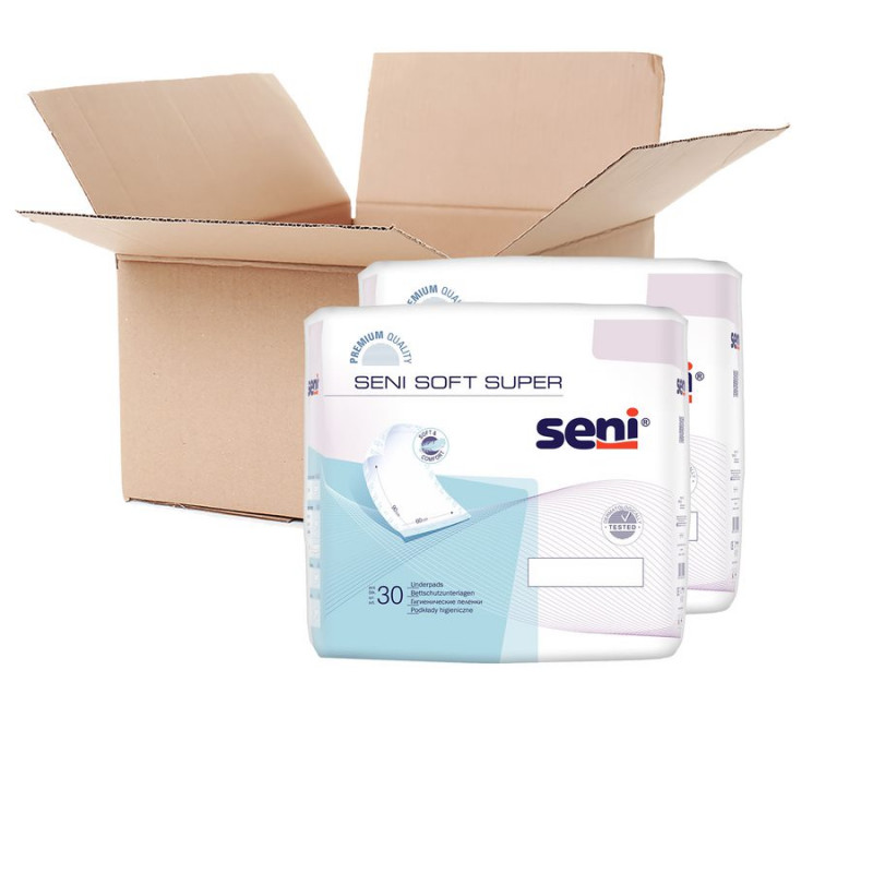 4 paquets - Alèse jetable SENI Soft Super 60 x 90 cm - 120 unités
