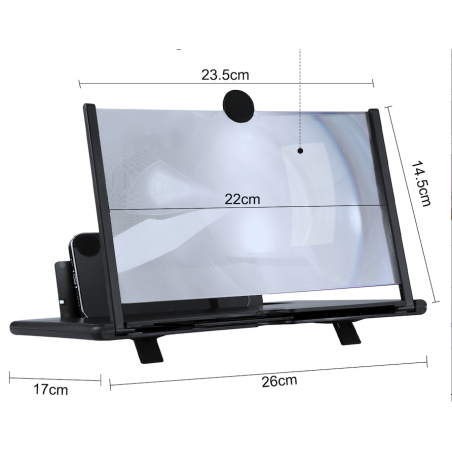 Loupe pliante grossissante pour vidéo et lecture