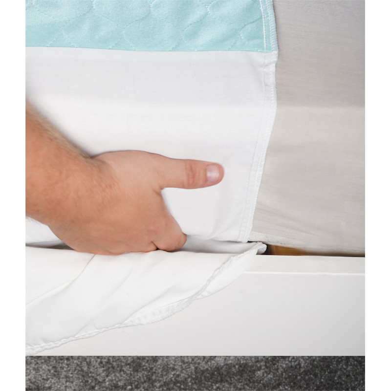 Lot de 2 alèses lavables en tissu bordables pour lit simple - 85 x 90 ...