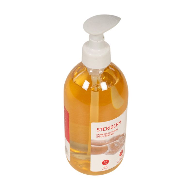 Savon doux surgras glycériné STERIDERM - Désinfection des mains - Tous ergo